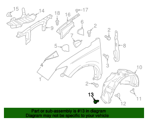 2008-2021 Ford Door Trim Panel Nut w714171s439 | NewAutoParts.com