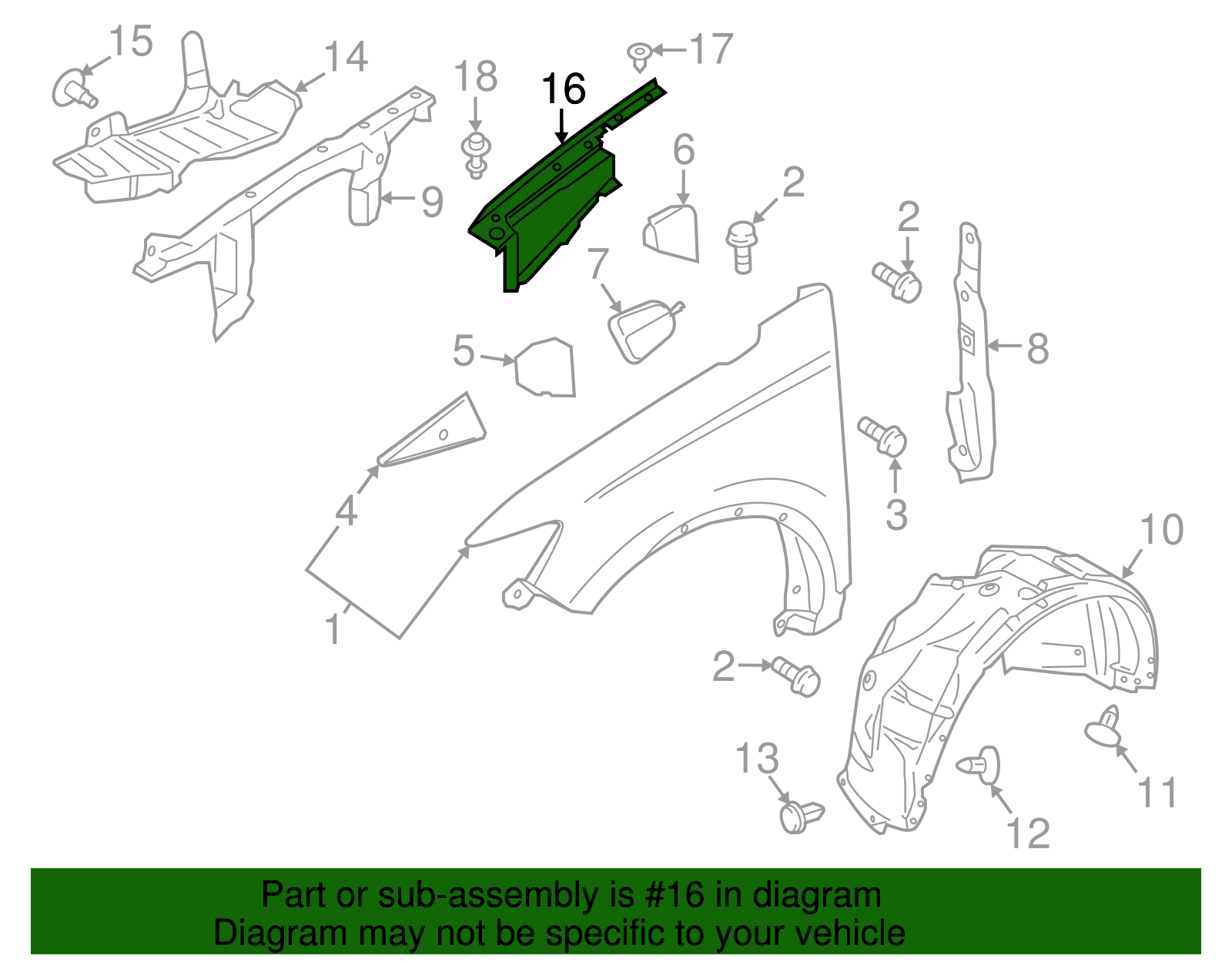 FA1Z-5802039-A - Closure Panel 2016-2018 Lincoln MKX | Big 3 Auto Parts