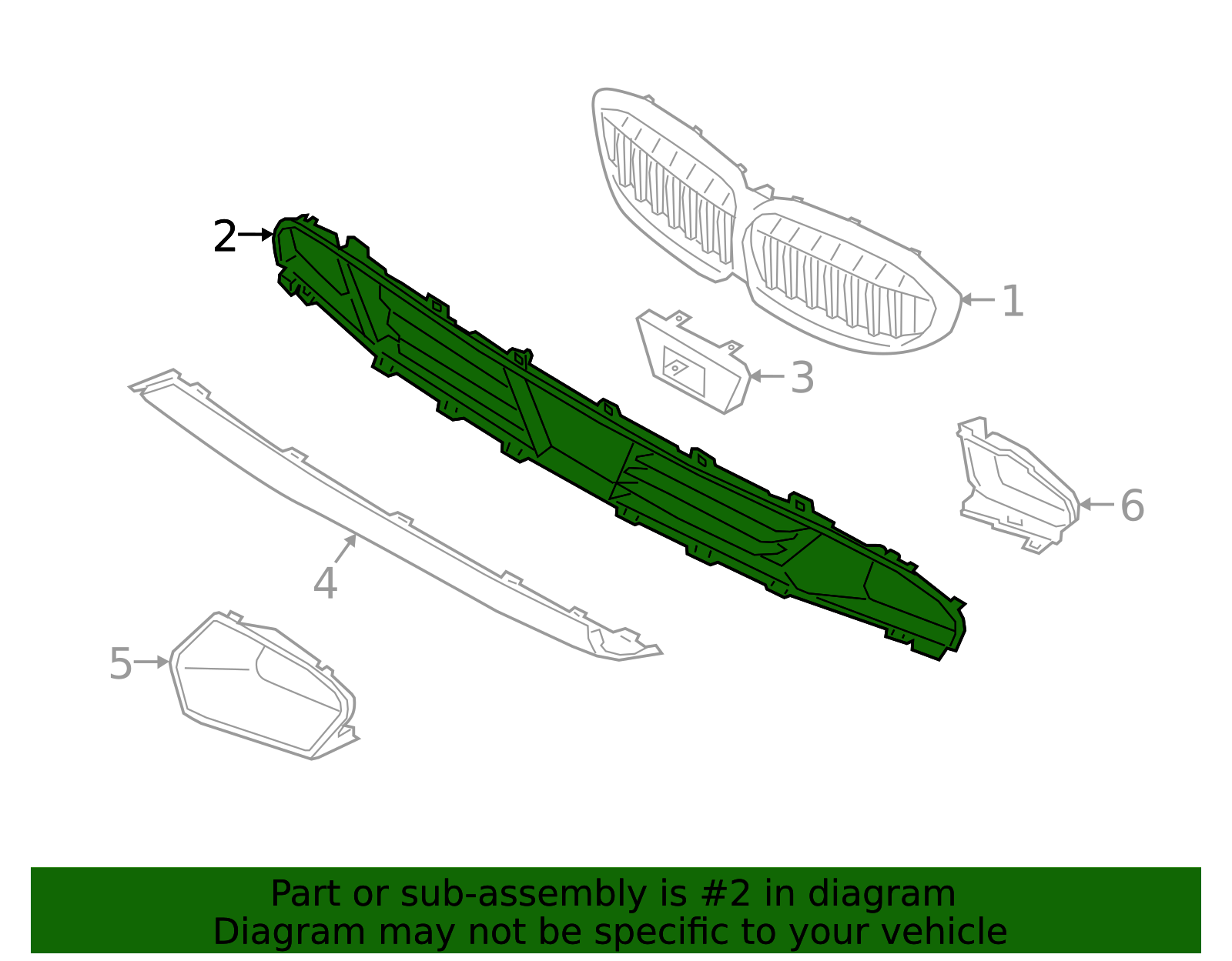 51117464258 - 2019-2024 BMW Lower Grille (51-11-7-464-258) | BMW of ...