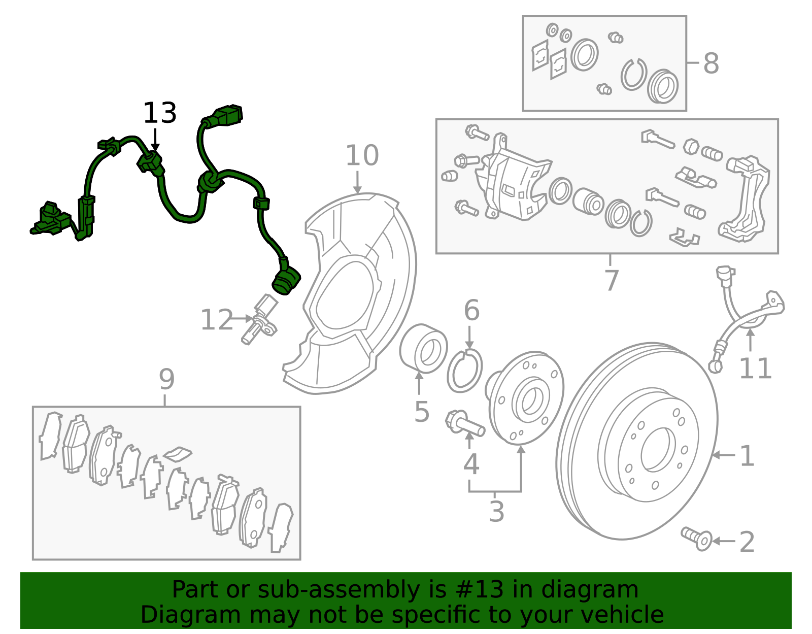 57455-TGN-G51 - ABS Sensor Wire 2017-2020 Honda Civic | Honda Parts Online