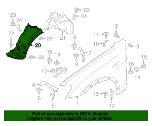 51-71-7-213-642 - Fender Splash Shield 2011-2018 BMW | AutoNationParts.com