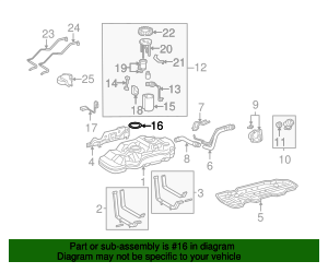 Toyota Parts Fuel Pump Assembly O-Ring 77169-02050 | Toyota Parts ...