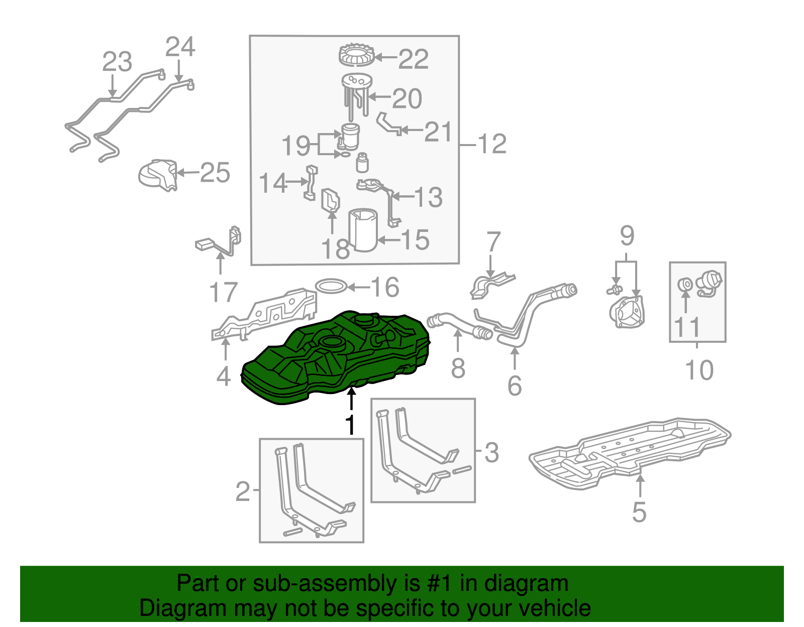 2005-2018 Toyota Tacoma Fuel Tank 77001-04201 | Toyota Parts Center