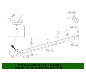 75867-30130 - Rocker Molding Clip - 2008-2023 Toyota | OEM Genuine ...