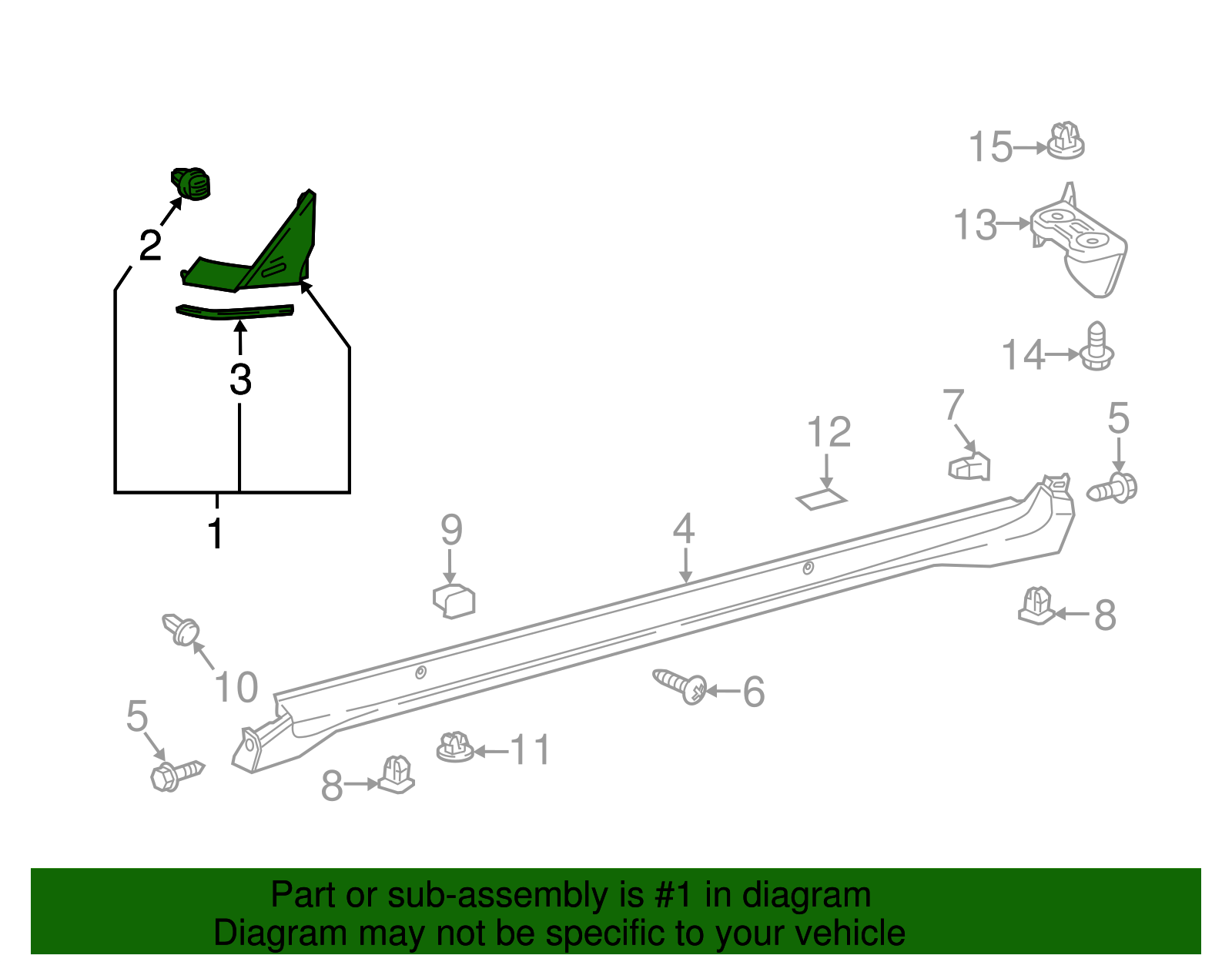 2018-2022 Toyota C-HR Pillar Molding 60117-F4010 | Toyota Parts Center