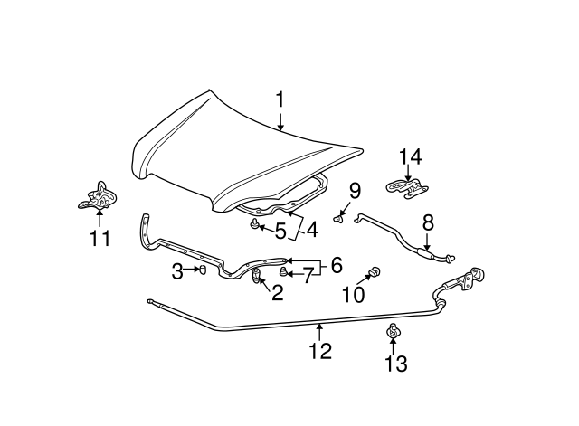74145-S9A-000 - Stay, Hood Opener - 2002-2006 Honda CR-V | Genuine ...