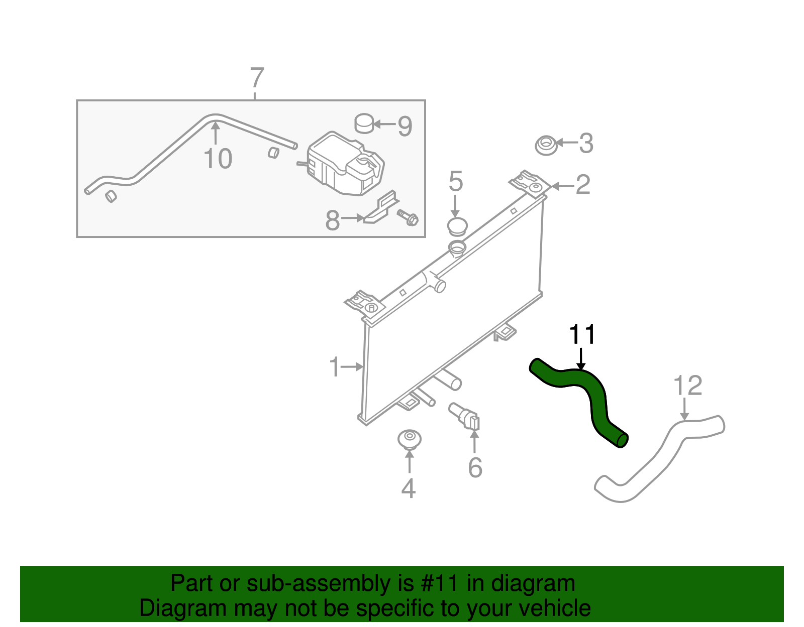21501-ET00A - 2007-2012 Nissan Sentra - Upper Hose | Anicra Nissan Parts