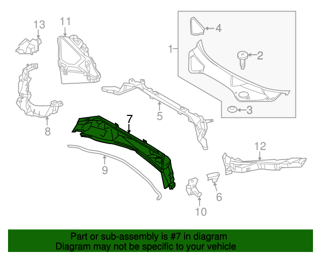 2010-2013 Porsche Panamera Plenum Panel 970-572-531-00 | OEM Parts Online