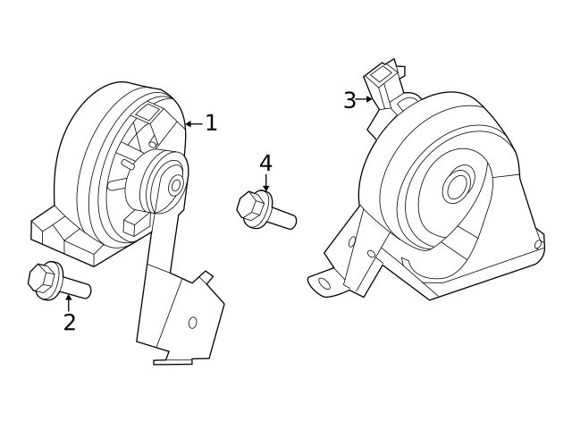 2021-2023 Ford Bronco Low Note Horn M2DZ-13832-A | OEM Parts Online