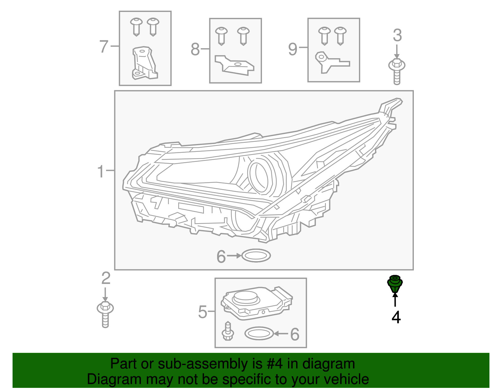 90189-05142 - 2003-2023 Lexus - Headlamp Assembly Grommet | My L Parts