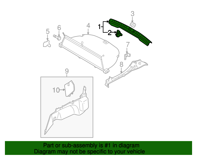 2006-2007 Mazda 6 Rear Panel Trim GJ6A-68-89XB | Florida Mazda Parts