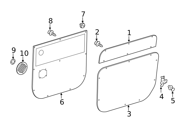 000-991-39-40-9051 - Lower Trim Panel Rivet 2010-2024 Mercedes-Benz ...