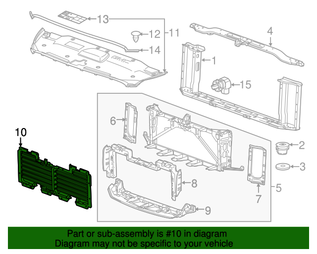84378163 - Front Bumper Shutter 2017-2020 GM | AutoNationParts.com