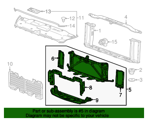 2015-2020 GMC Headlamp and Grille Mount Panel 23266741 GM ...