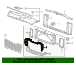 2015-2020 GMC Front Bumper Shutter 23497753 GM | GMPartsDirect.com