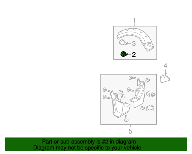 Genuine Wheel Flare Clip for 2005-2016 Land Rover | Land Rover Part ...