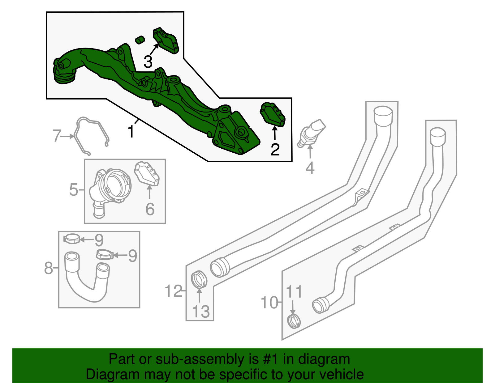 2010-2019 Porsche 911 Water Manifold 9A1-102-012-03 | Sunset Porsche Parts