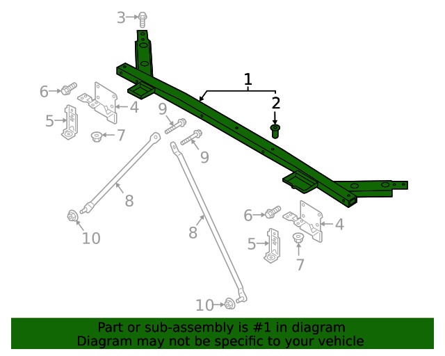 2019-2021 Volvo Upper Tie Bar 32244775 | TascaParts.com
