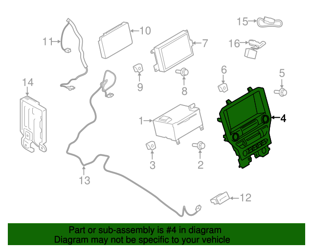 2018-2020 Ford Mustang Radio Bezel FR3Z-18842-D | TascaParts.com
