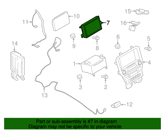 Ford GR3Z-10D885-FA - Display Unit - 2015-2021 Ford Mustang | OEM Ford ...