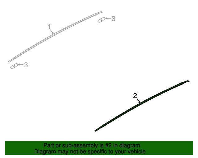 2016-2023 Nissan Maxima Roof Molding 73853-4RA0A | Nissan Parts Store
