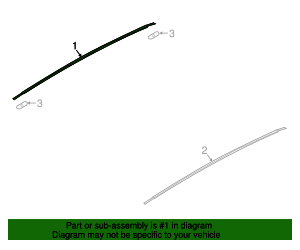 2016-2023 Nissan Maxima Roof Molding 73852-4RA0A | OEM Parts Online