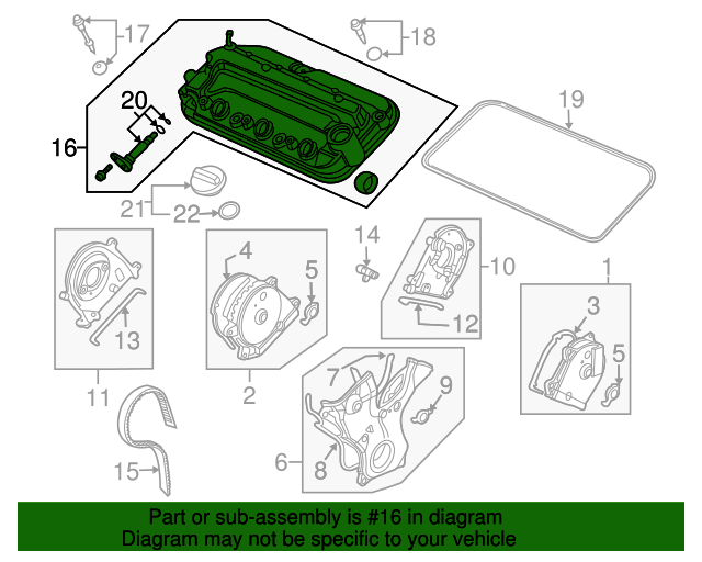 Genuine 2012-2015 Acura Valve Cover 12310-R70-A00 | Acura Parts HQ