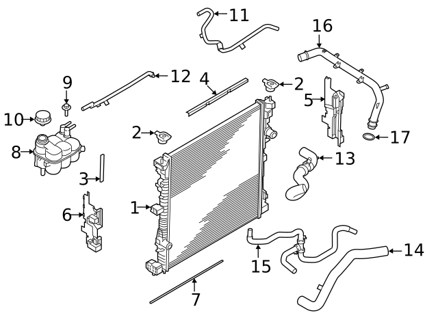 2020-2022 Ford Engine Coolant Overflow Hose L1MZ-8C289-H | TascaParts.com