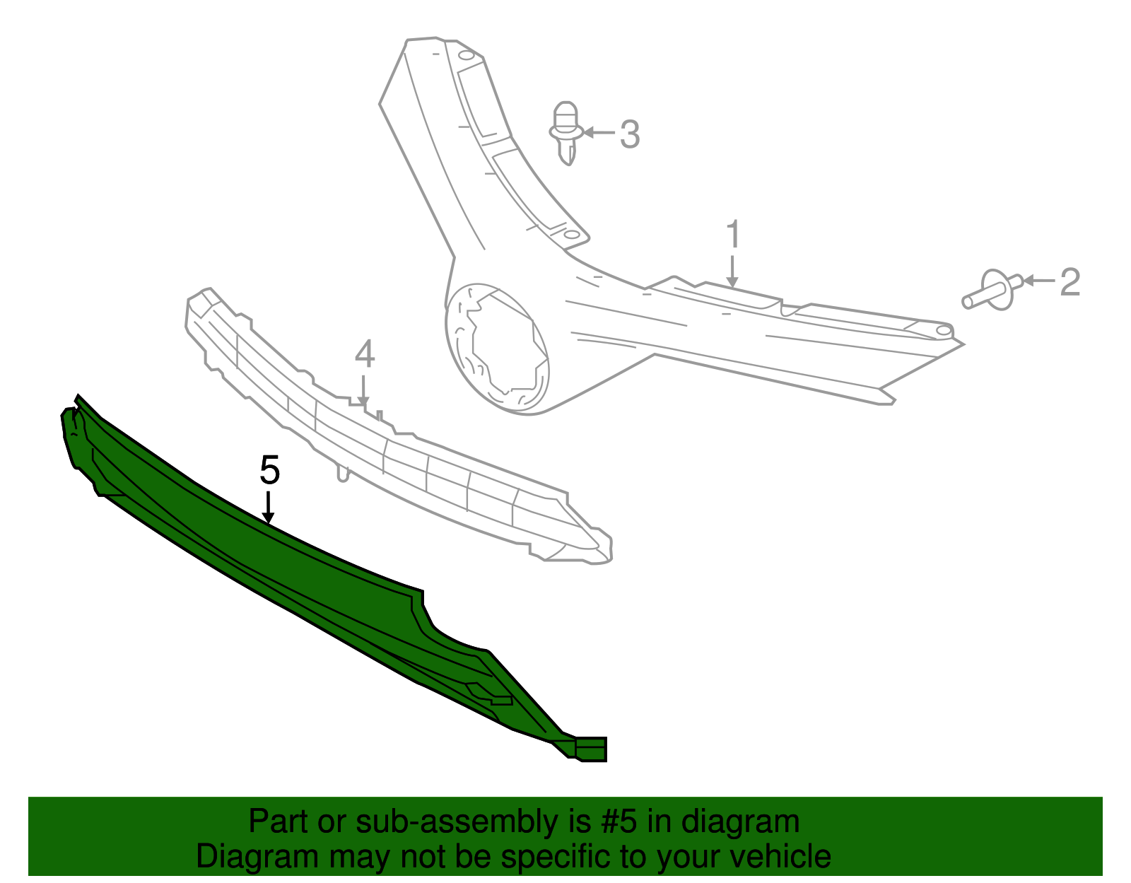 53113-0R060 - Grille (Lower) - 2016-2018 Toyota RAV4 | OEM Genuine ...