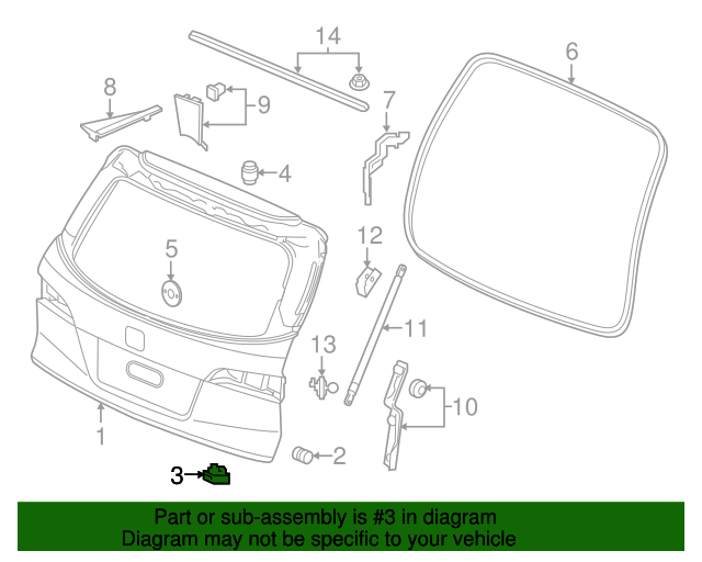 90856-S9V-A00 - Lift Gate Plug 2011-2024 Honda | Honda Parts Online