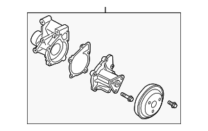 2018-2024 Hyundai Water Pump 25100-2GTC0 | QuirkParts