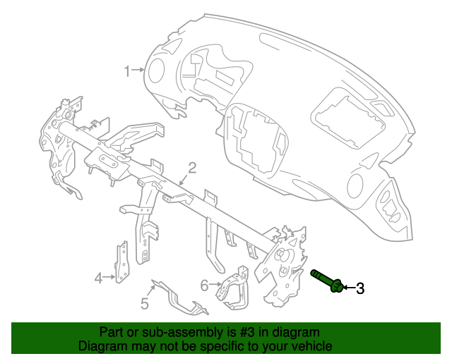 2011-2021 Nissan Carrier Assembly Bolt 01121-N8121 | QuirkParts