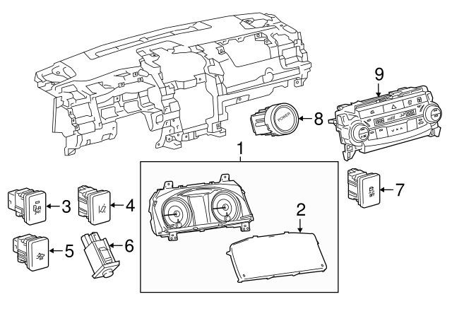 2012-2017 Toyota Camry Headlamp Switch 84140-06510 | OEM Parts Online