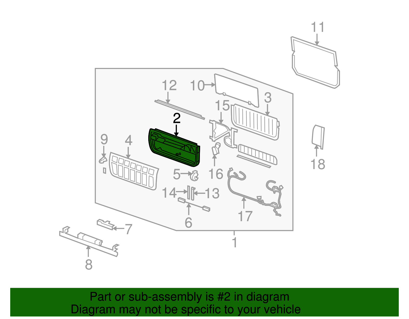 2005-2009 Hummer H2 F Panel 88980210 | Partners Chevy