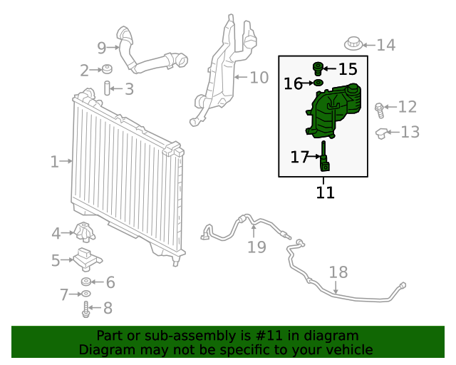 Genuine OEM Reservoir Tank Part# LR088547 Fits 2019-2022 Land Rover: Up ...