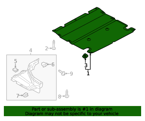 80B-863-821-C - Radiator Support Splash Shield 2018-2024 Audi | AutoNationParts.com