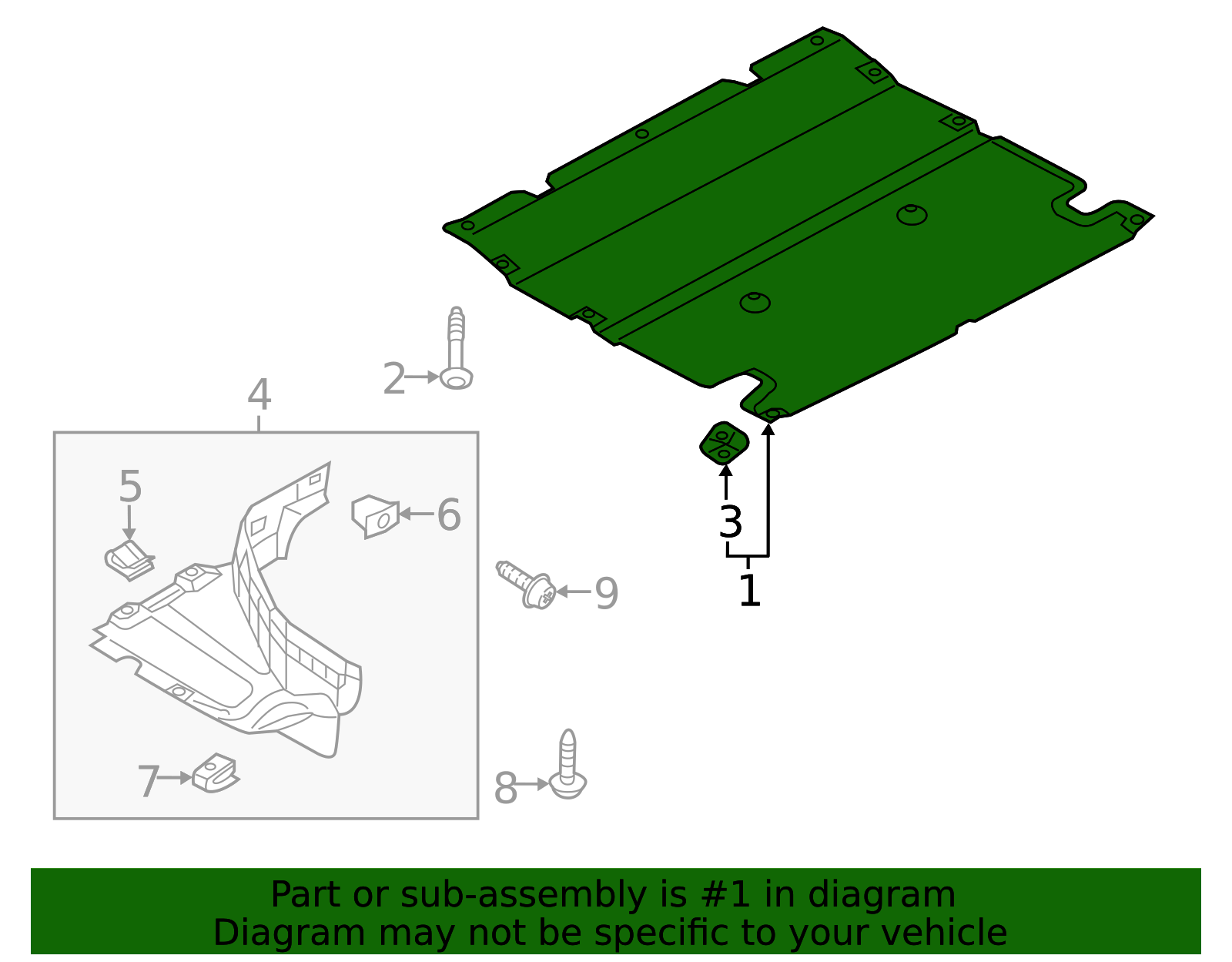80B-863-821-C - High-Quality Radiator Support Splash Shield for 2018 ...