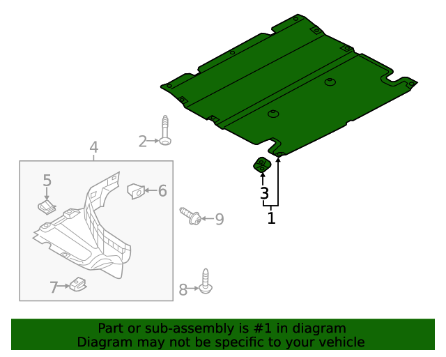 80B-863-821-C - Under-Body Shield 2018-2024 Audi | Audi Parts Store