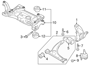 2009-2016 Volkswagen CC Engine Cradle 3C0-199-313-BA | OEM Parts Online