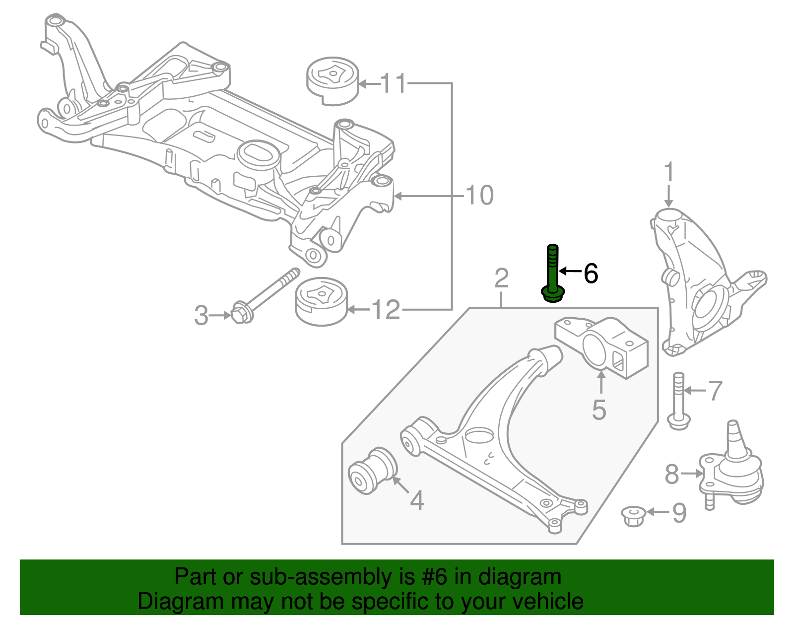 2008-2018 Volkswagen Upper Control Arm Mount Bolt N-105-607-02 ...