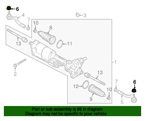 2012-2025 Audi Outer Tie Rod Lock Nut WHT-006-151 | Genuine Audi Part