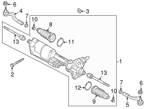 2012-2024 Audi Outer Tie Rod Lock Nut WHT-006-151 | OEM Parts Online