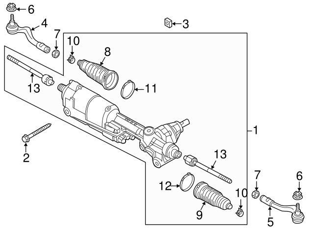 2012-2024 Audi Outer Tie Rod Lock Nut WHT-006-151 | OEM Parts Online
