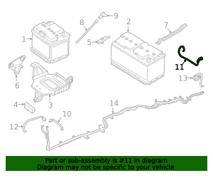 61125a69f83 - 2019-2025 BMW Positive Cable (61-12-5-A69-F83) | BMW of ...
