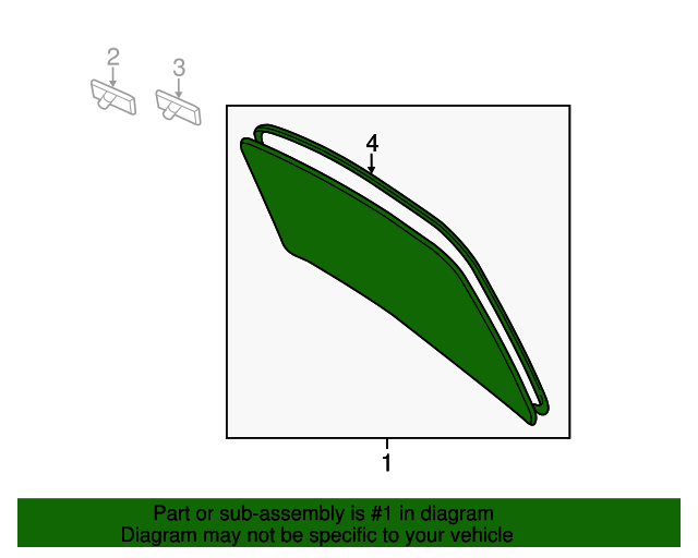 2007-2011 Toyota Camry Back Glass 64801-06021 | Toyota Parts Center