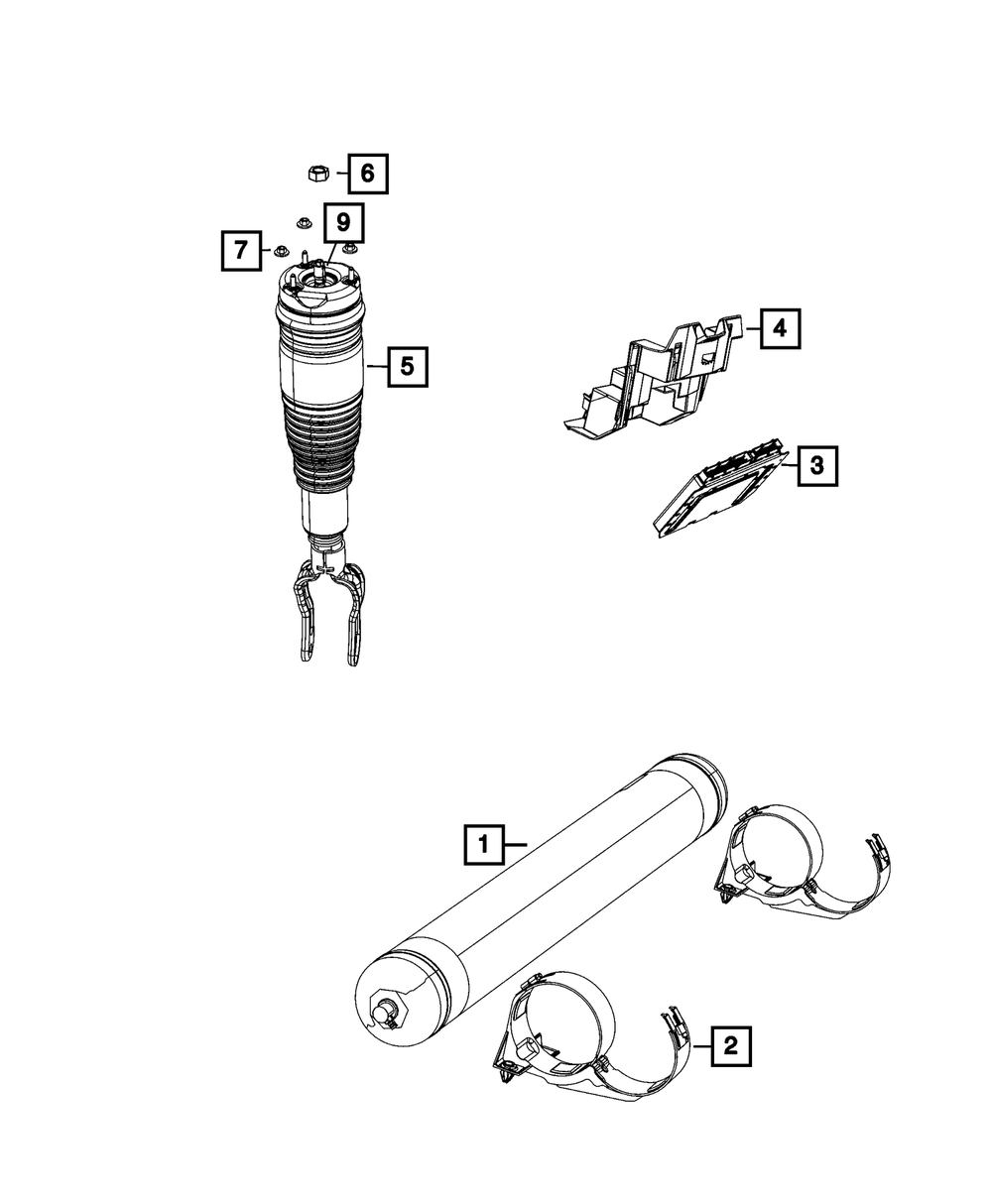 OEM Mopar Air Suspension Spring #68029903af | Falls Mopar City