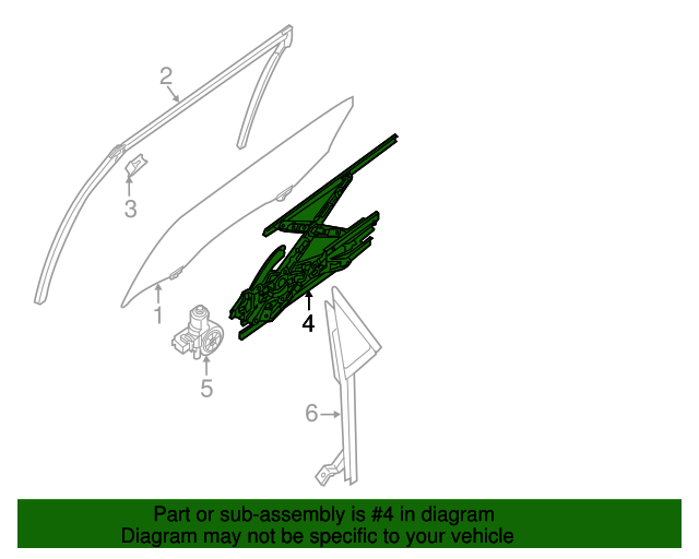 82720-3TA1A - Window Regulator 2014-2018 Nissan Altima | Nissan Parts ...