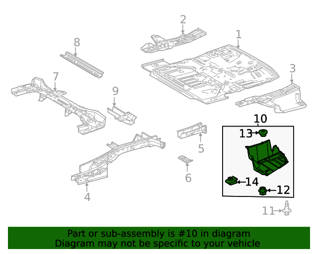 Genuine OEM Side Cover Part# 58724-0E100 Fits 2020-2021 Toyota ...