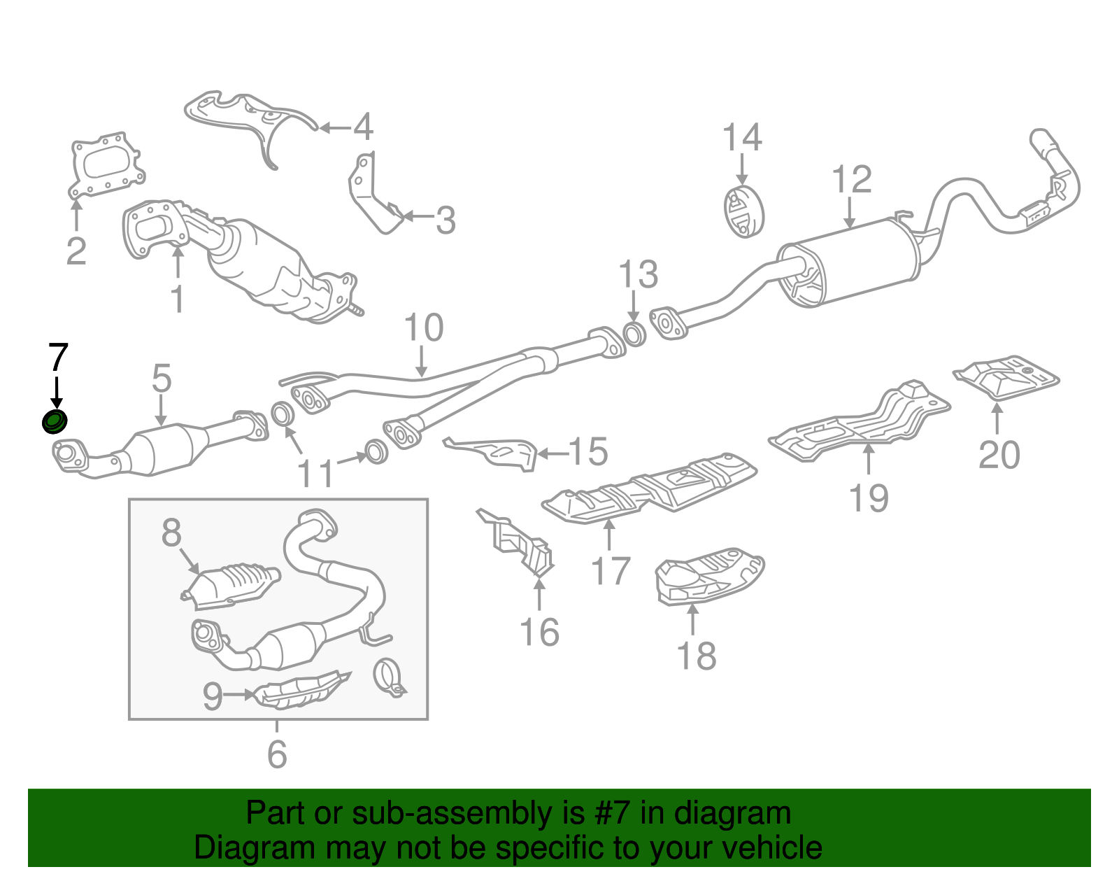 1993-2024 Toyota Gasket, Exhaust Pipe 9008043036 | Toyota Parts Center