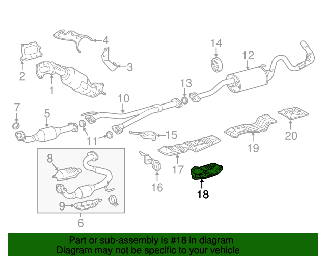 2005-2023 Toyota Tacoma Heat Shield 58152-04031 | Toyota Parts Center
